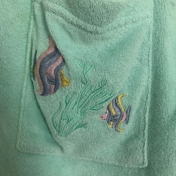 Pants & Jumpsuits | Vintage Light Green Strapless Terry Cloth Romper ...